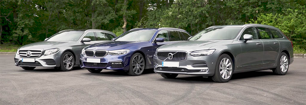 مقایسه ولوو V90، ب‌ام‌و سری 5 تورینگ و مرسدس E کلاس استیت - پدال