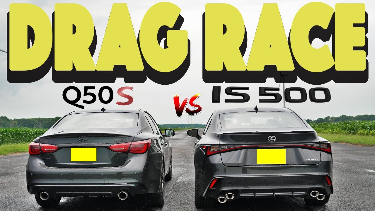 درگ سدان‌های اسپرت ژاپنی، لکسوس IS500 و اینفینیتی Q50 Red Sport - پدال