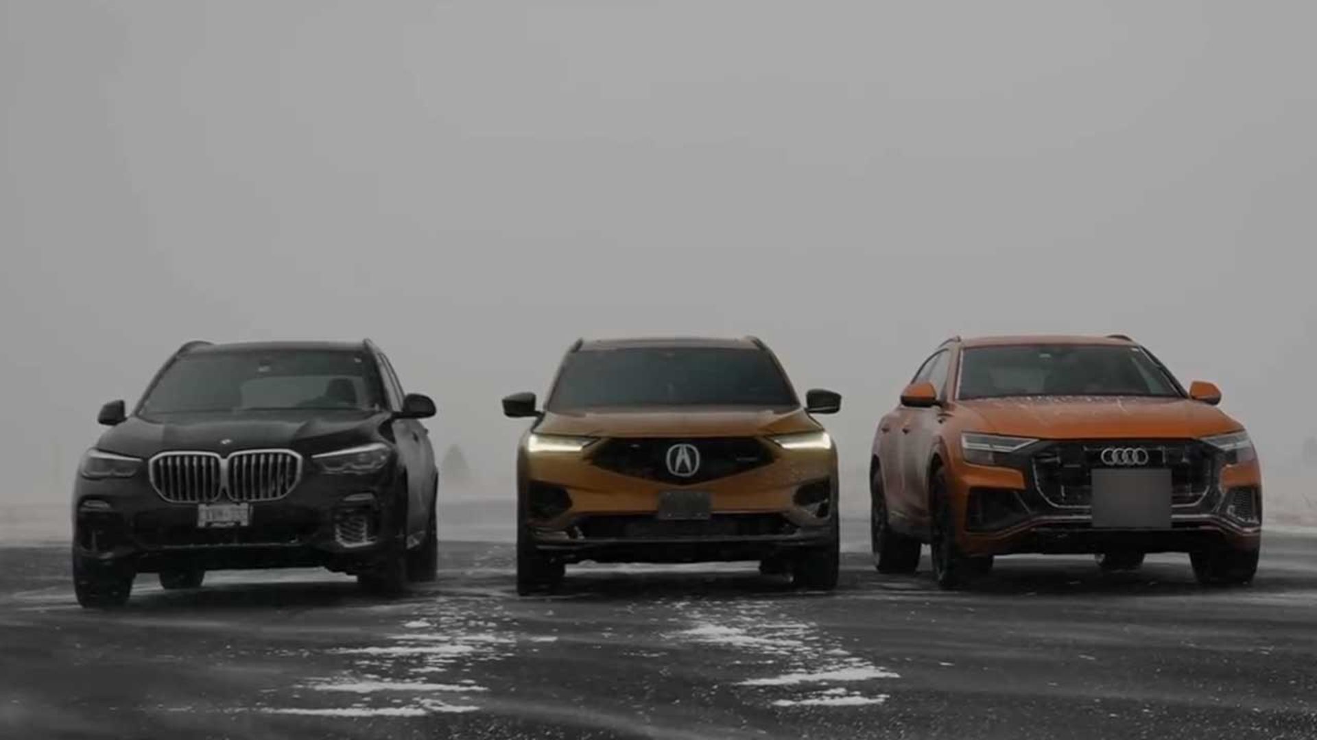 درگ شاسی‌بلندهای لوکس در برف! آکورا MDX تایپ S، آئودی Q8 و بی ام و X5 ...